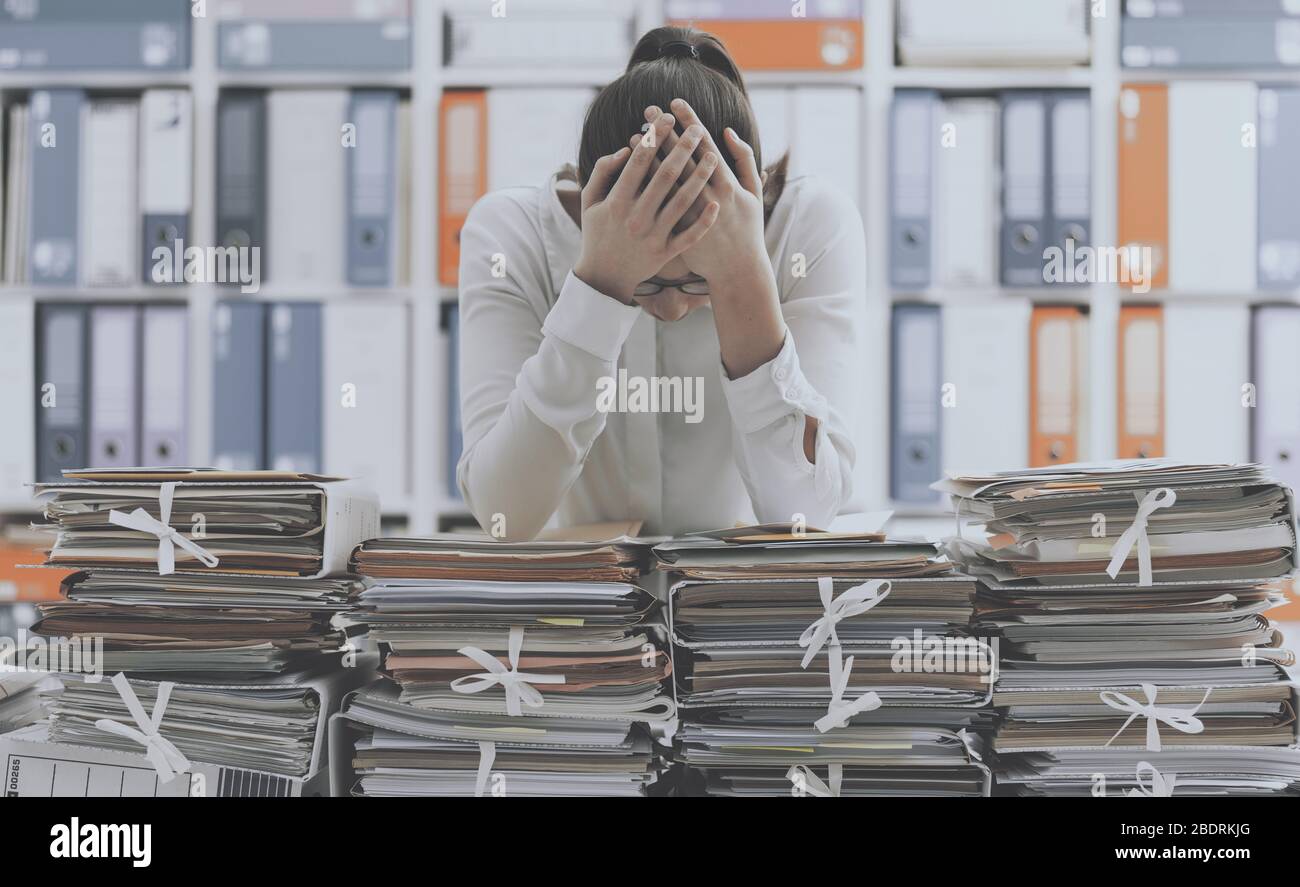 Paperwork piles hi-res stock photography and images - Alamy