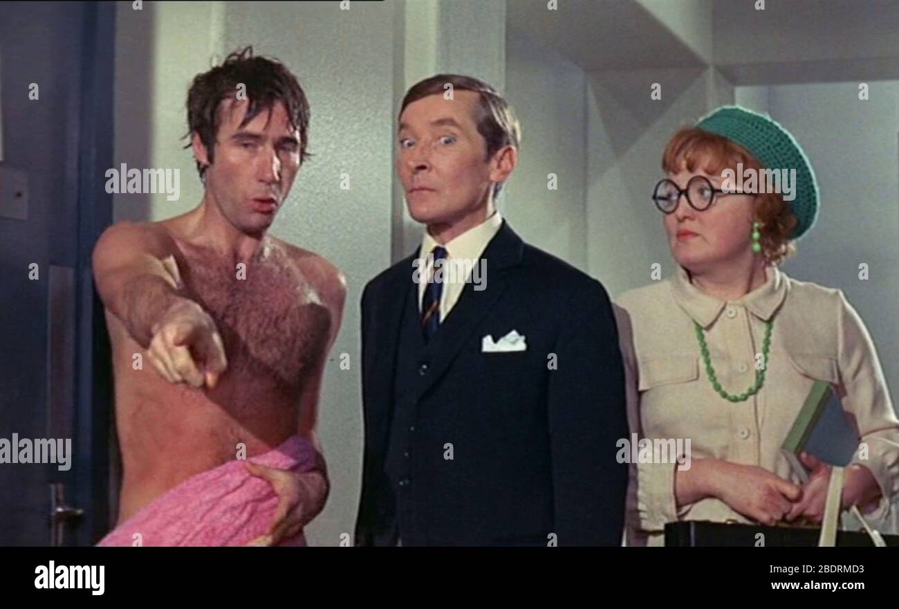 London.UK. Jim Dale, Kenneth Williams and Patsy Rowlands in a scene in ...