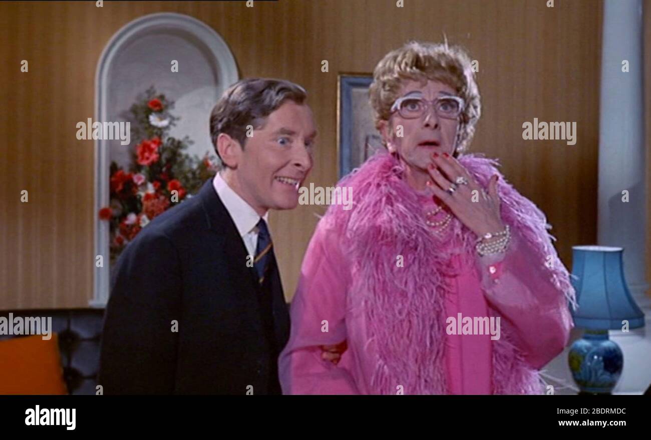 London.UK. Kenneth Williams and Charles Hawtrey (in drag) in a scene in ...