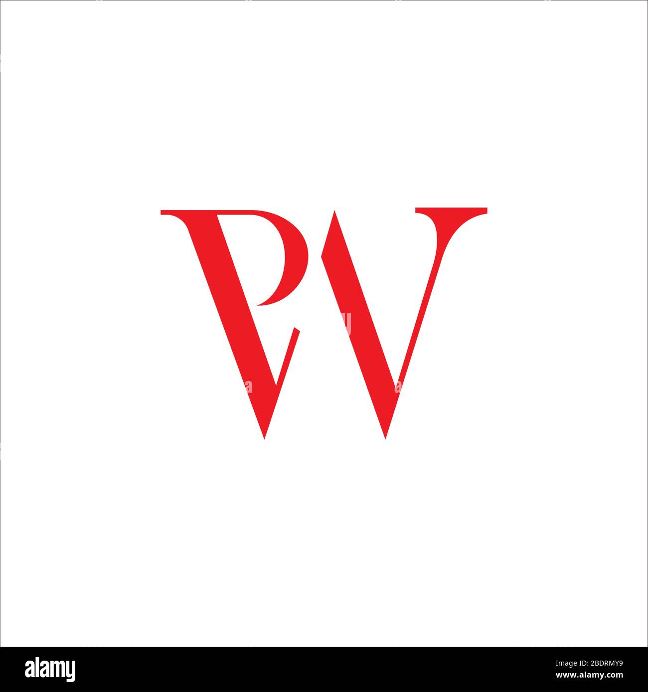 Initial letter pw logo or wp logo vector design template Stock Vector ...