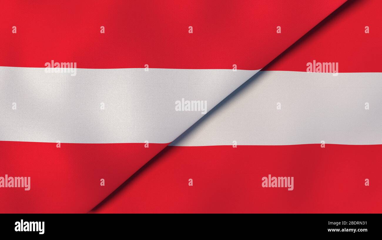 Two states flags of Austria and Austria. High quality business ...
