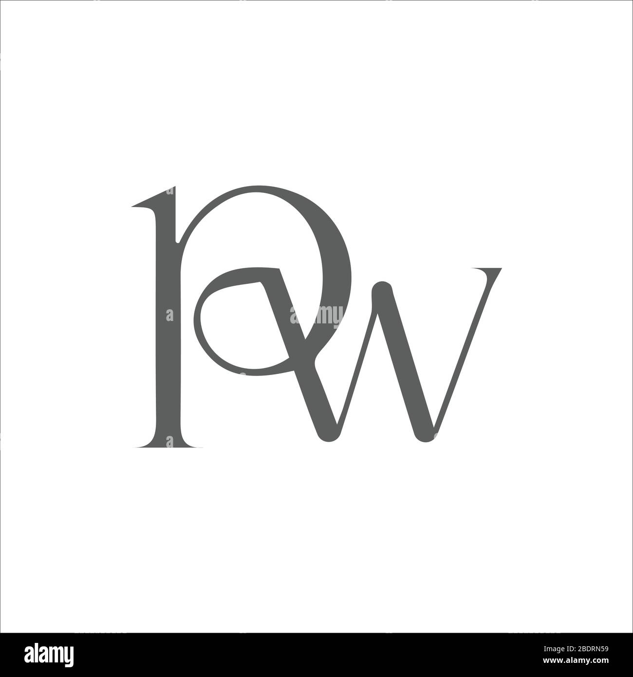 Initial letter pw logo or wp logo vector design template Stock Vector ...