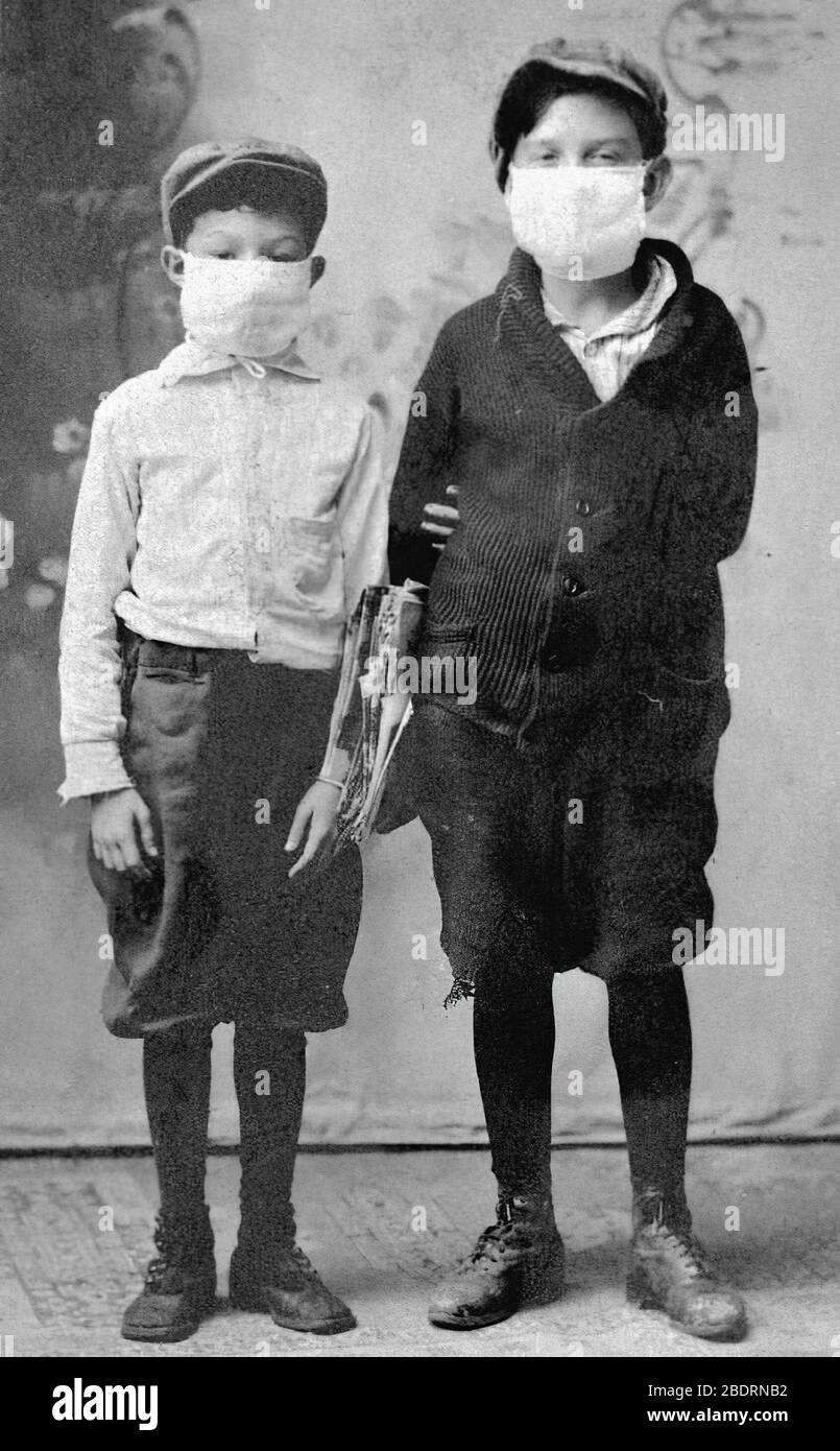 1918-1919. An epidemic of "Spanish Flu" spread around the world Stock ...