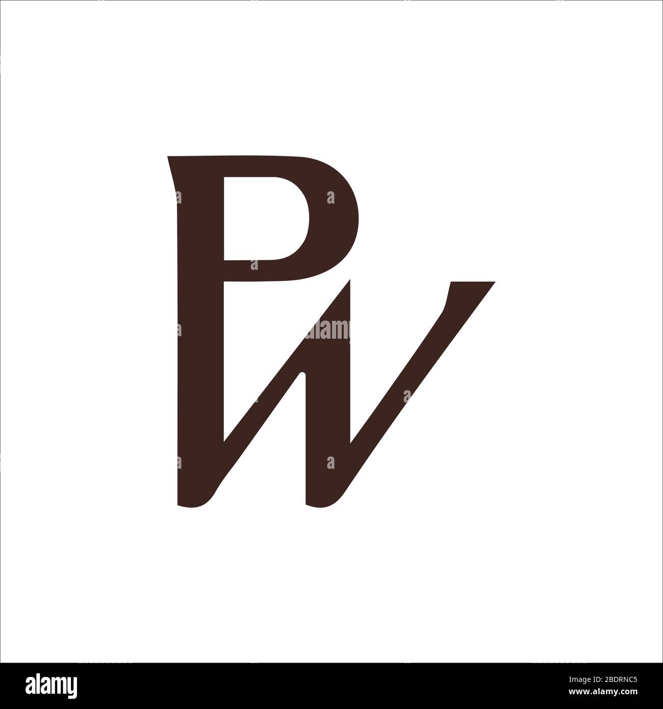 Initial letter pw logo or wp logo vector design template Stock Vector ...