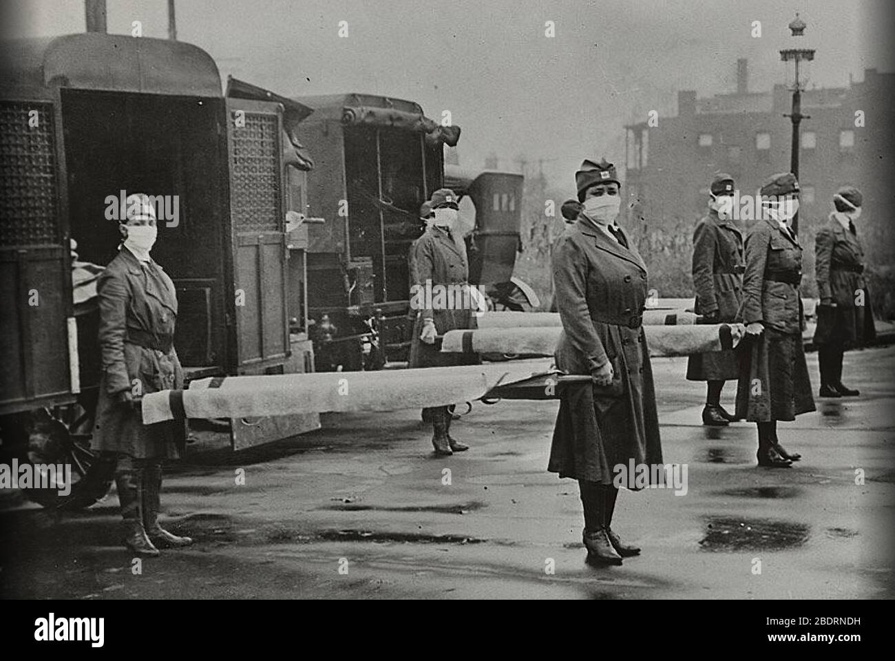 1918-1919. An epidemic of "Spanish Flu" spread around the world Stock ...