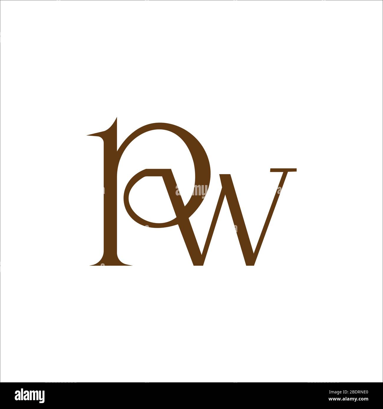 Initial letter pw logo or wp logo vector design template Stock Vector ...