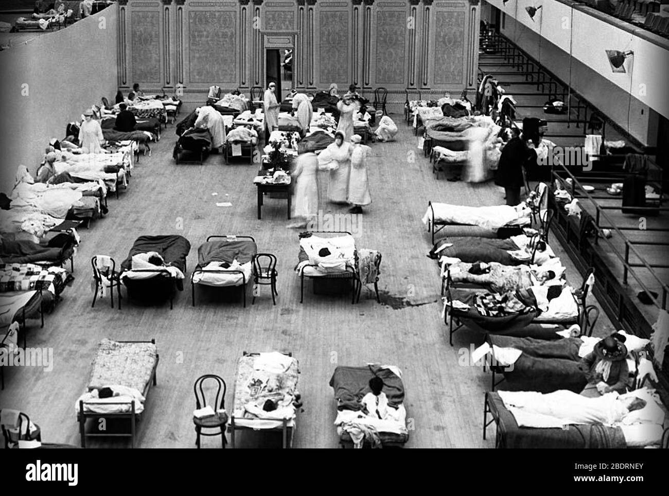 1918-1919. An epidemic of "Spanish Flu" spread around the world Stock ...