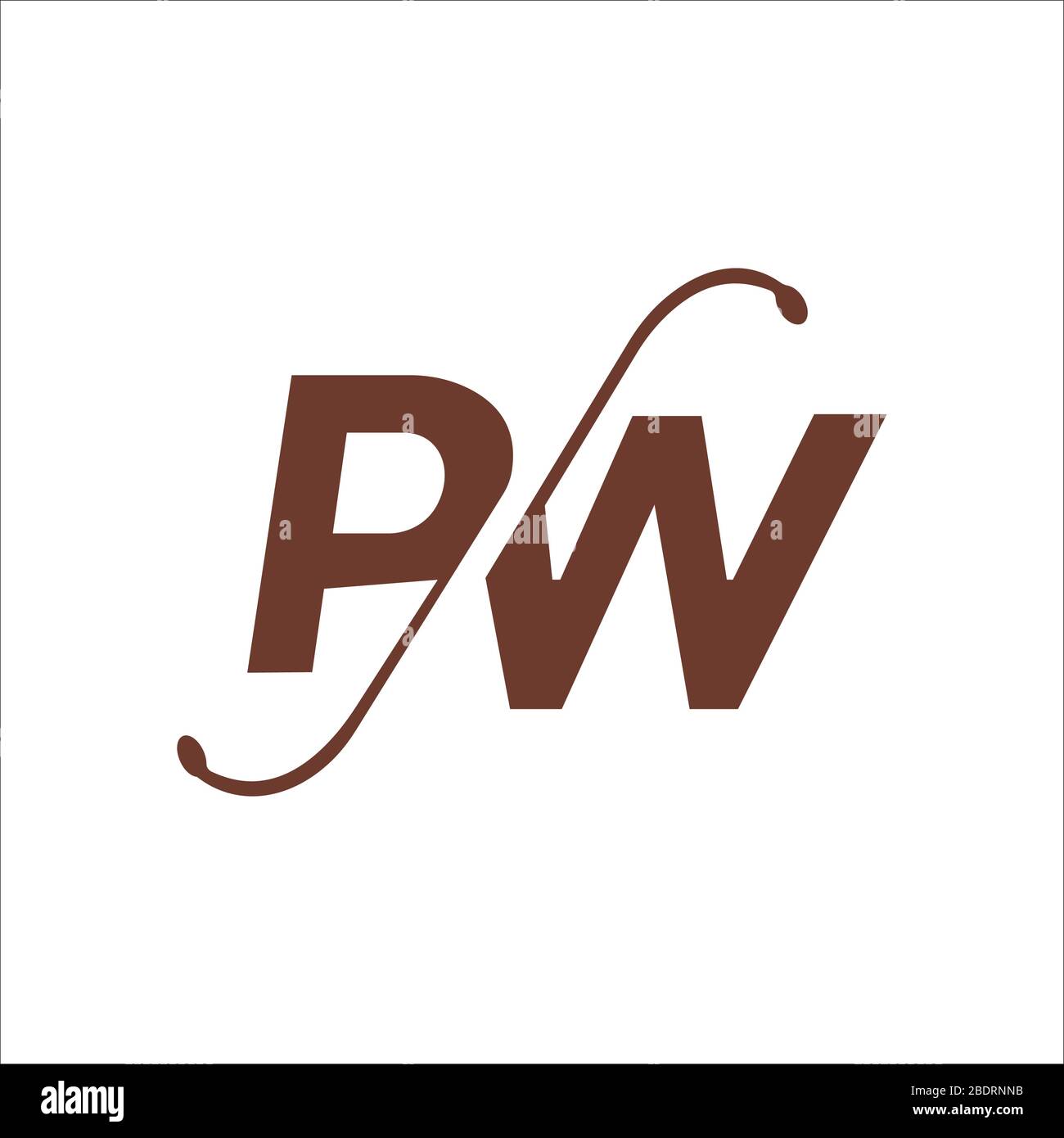 Initial letter pw logo or wp logo vector design template Stock Vector ...