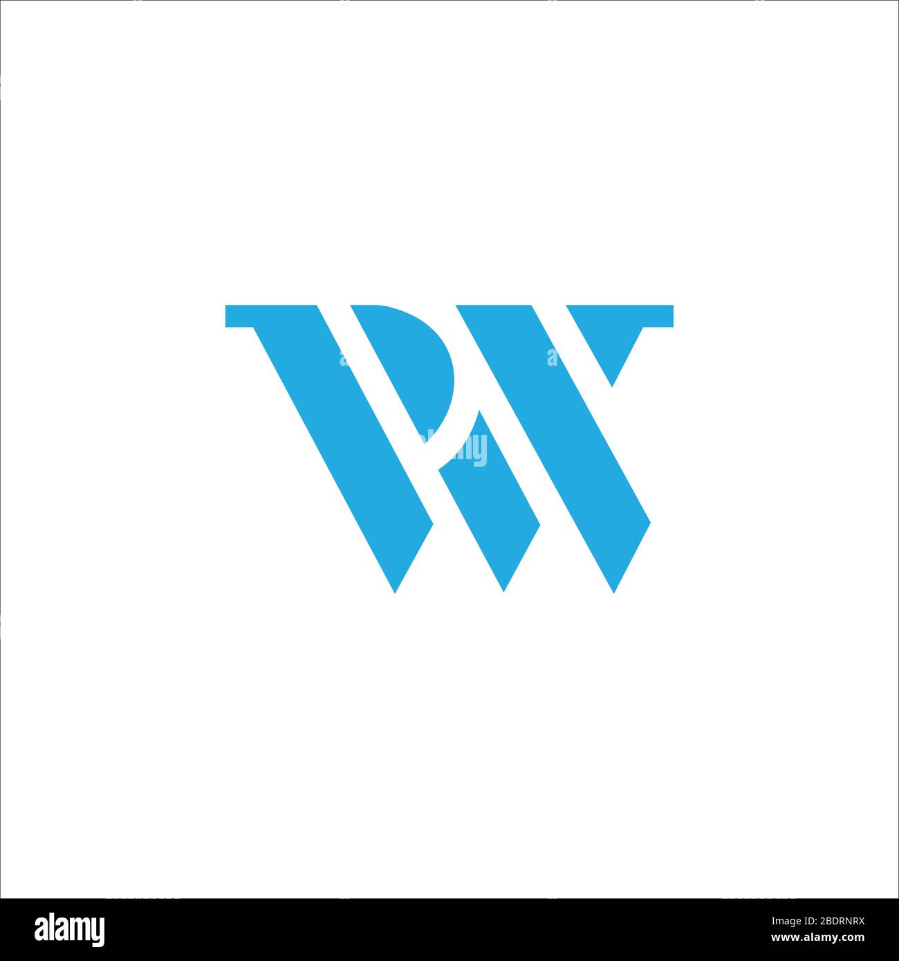 Initial letter pw logo or wp logo vector design template Stock Vector ...