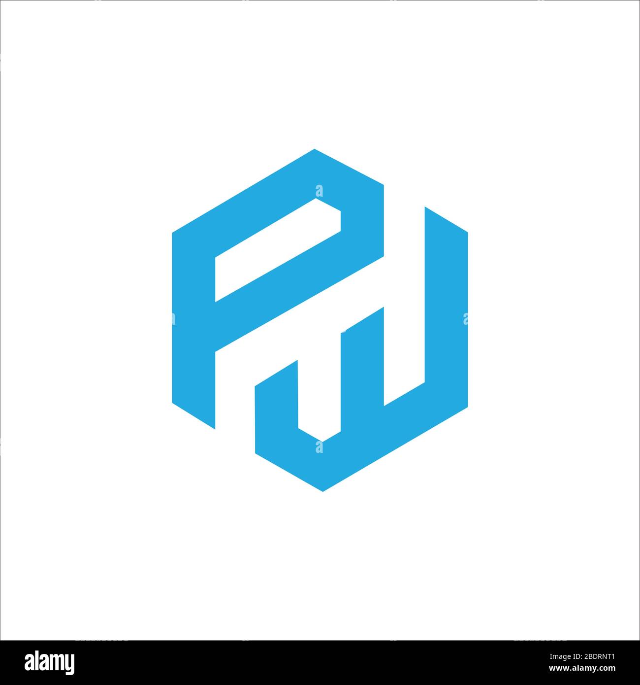 Initial letter pw logo or wp logo vector design template Stock Vector ...