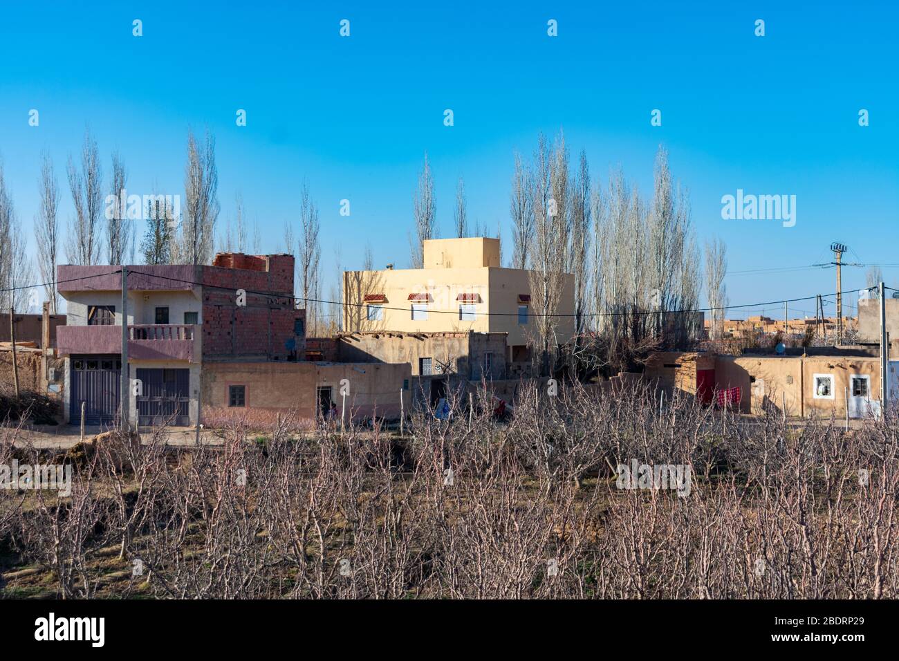 Homes in a Rural Village in Midelt Morocco Stock Photo - Alamy