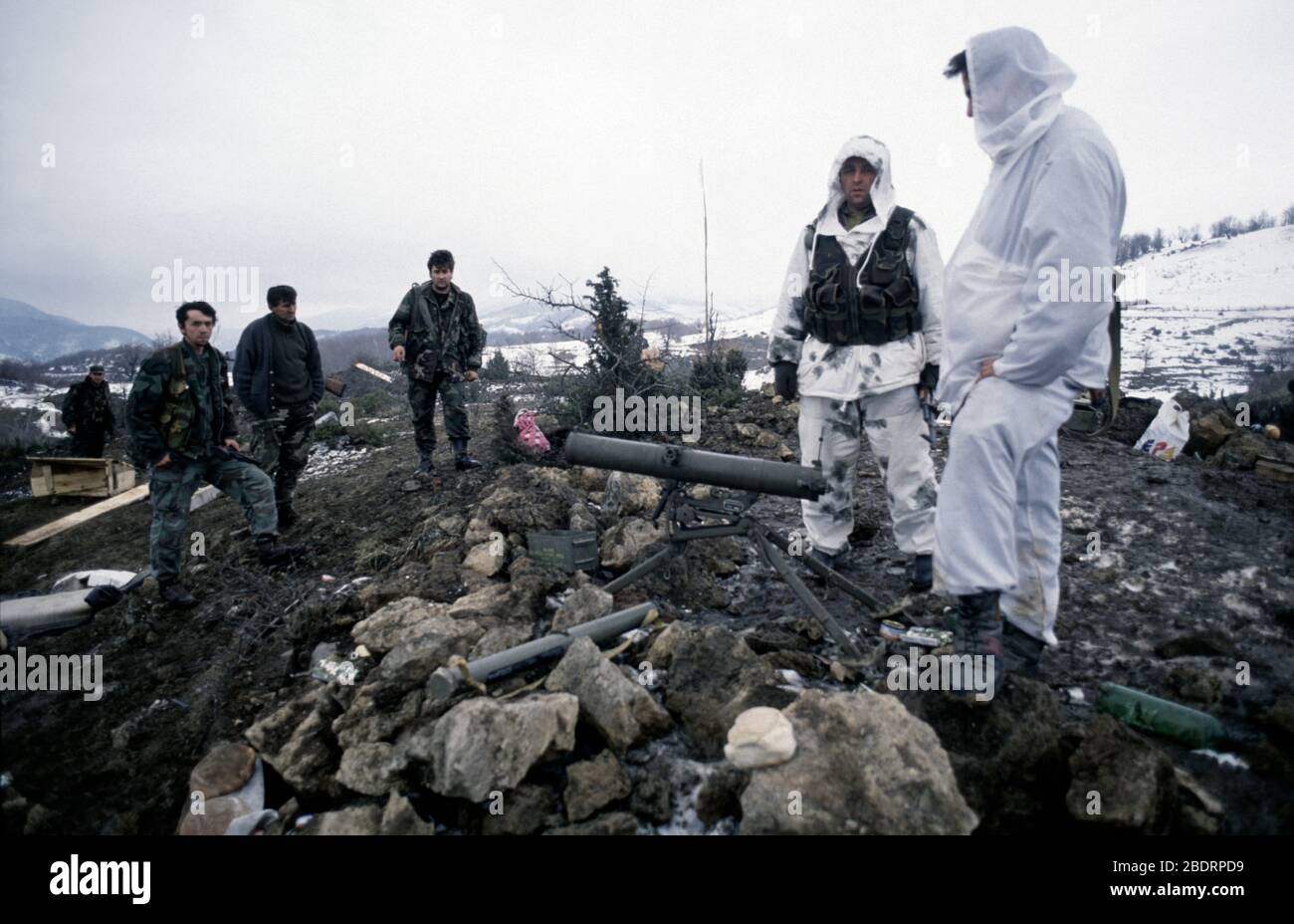 26th January 1994 During the war in central Bosnia: soldiers of the HVO ...