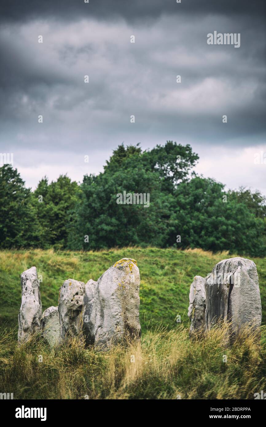 The Rollright Stones near the village of Long Compton on the borders of ...