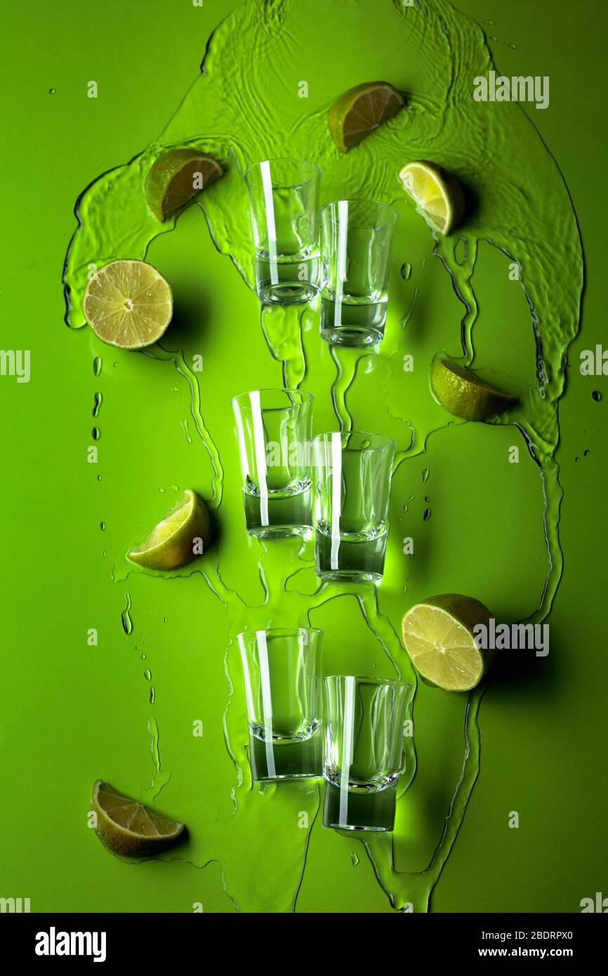 Tequila shot top view hi-res stock photography and images - Alamy