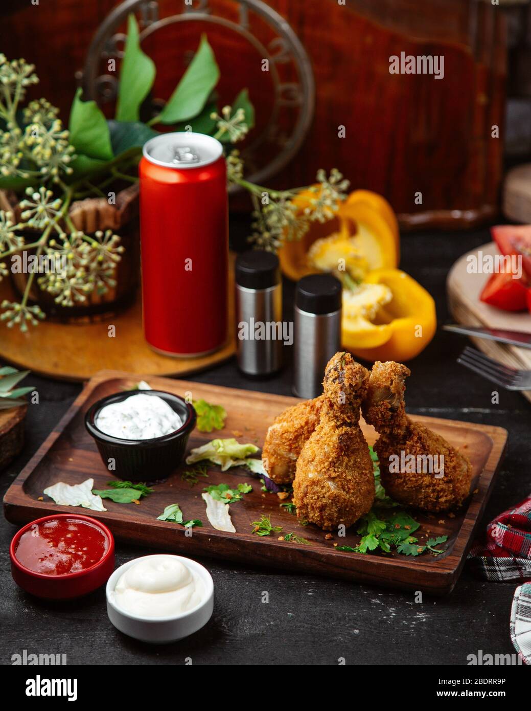 Fastfood fried chicken legs hi-res stock photography and images - Alamy