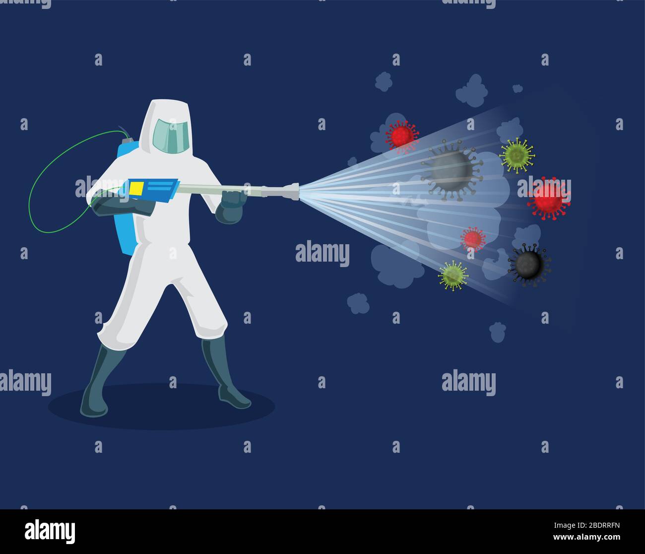 Sanitizing the workplace Stock Vector Images - Alamy