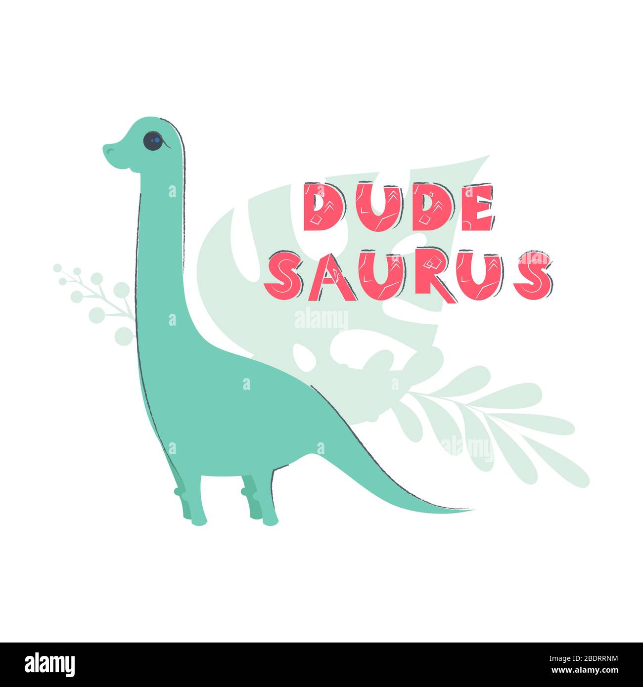 Dinosaur icon diplodocus in flat style for designing dino party ...