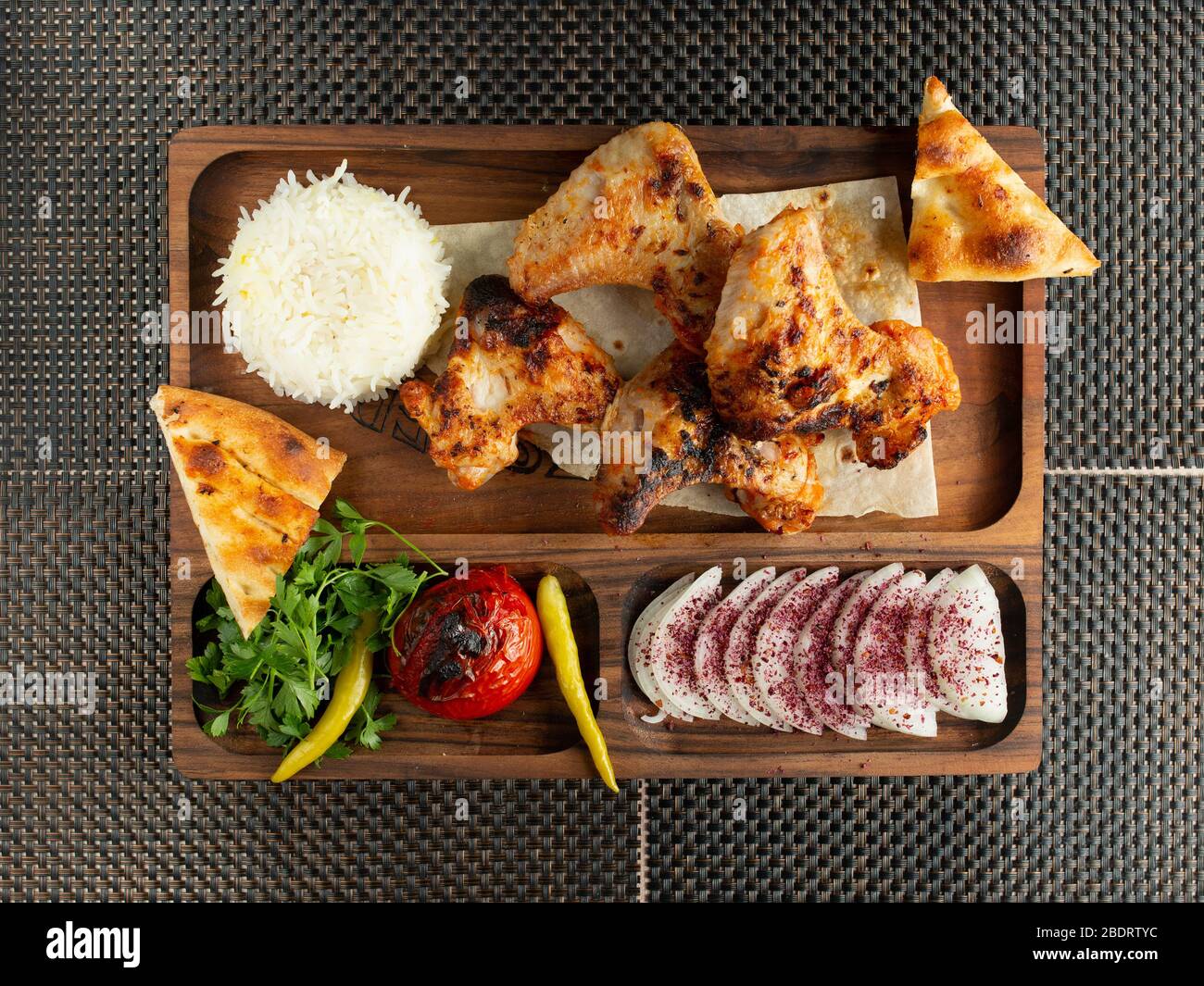 American fried rice with chicken wings hi-res stock photography and ...