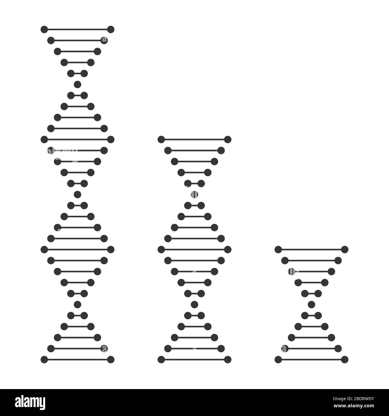 DNA icons set. DNA structure symbol isolated. Vector illustration. DNA ...