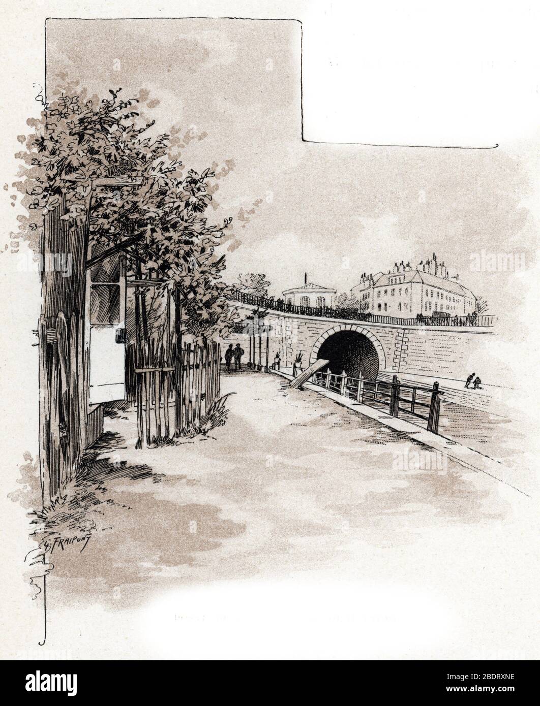 "Poste de douaniers du quai de Valmy sur le canal saint Martin a Paris ...