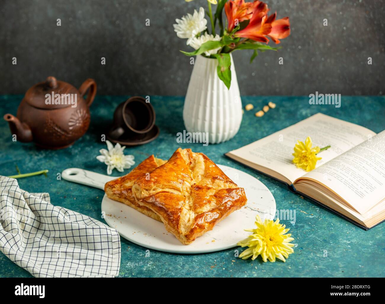 square pastry in envelop shape Stock Photo - Alamy