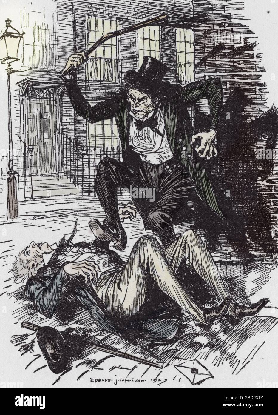 "Mr Hyde assassine Sir Danvers Carew, Illustration de Edmund Joseph ...