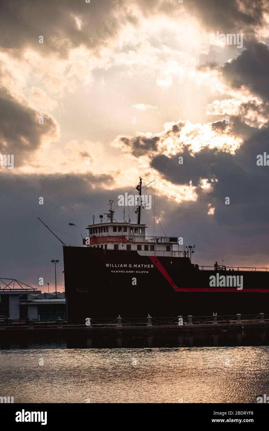 William G Mather Ship Museum in Cleveland Ohio Stock Photo - Alamy