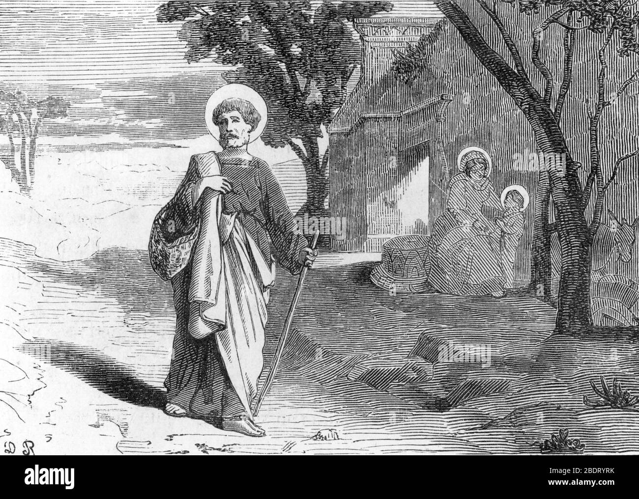 Representation de saint Joseph, pere de Jesus et epoux de Marie ...
