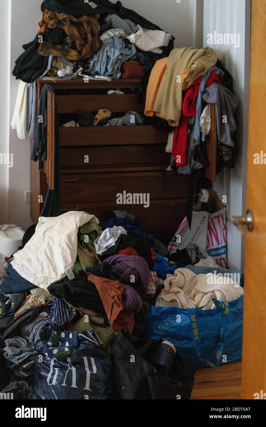Unorganized bedroom hi-res stock photography and images - Alamy