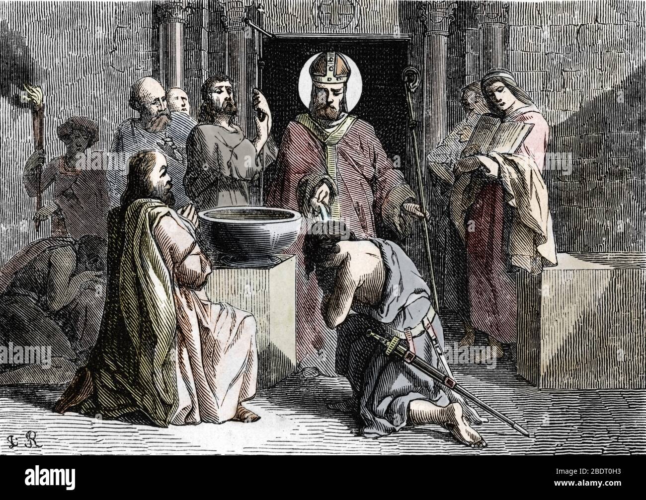 Representation de Saint Patrice (Patrick) apotre de l'Irlande (385-461 ...