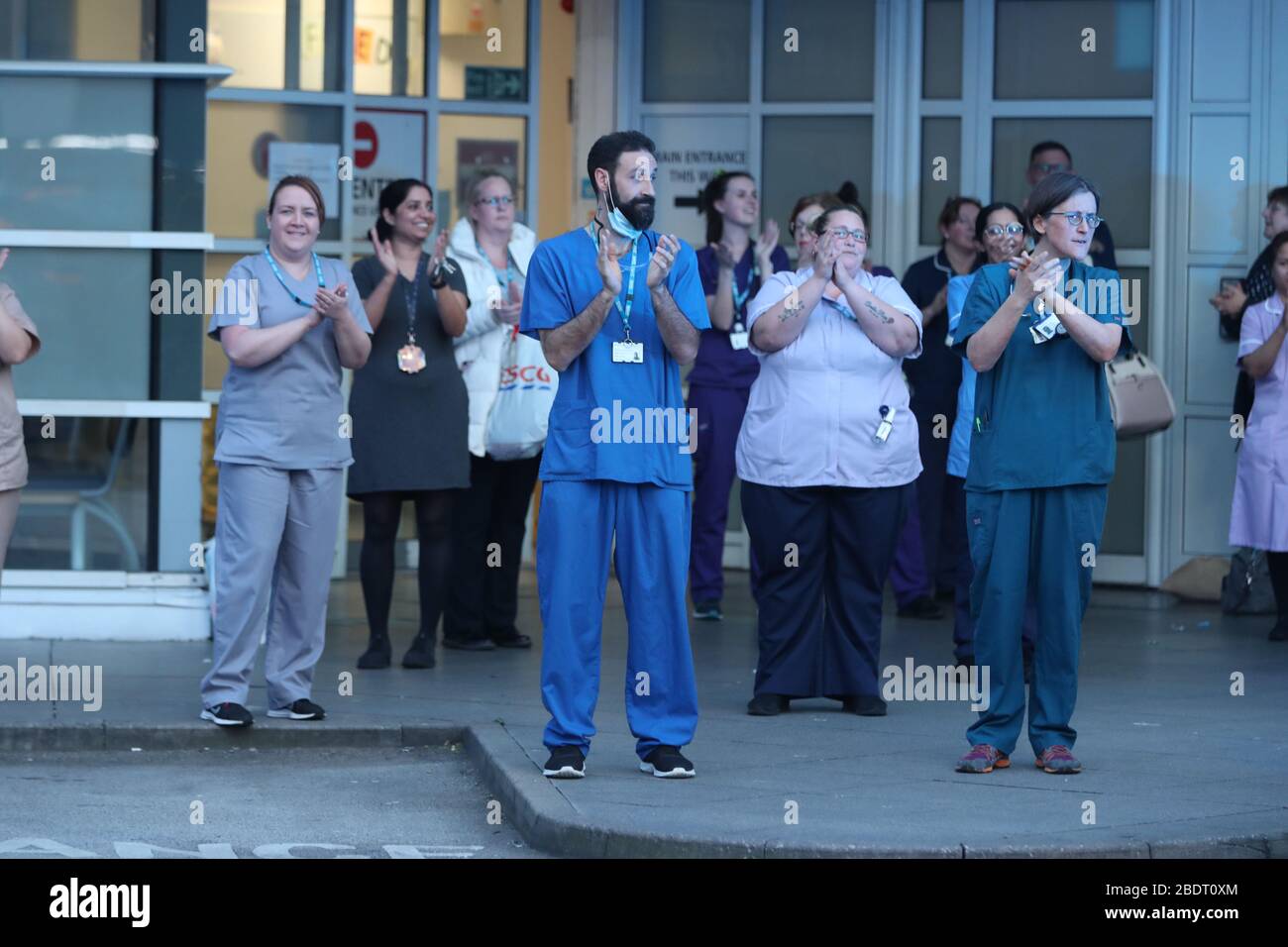 Staff from the Royal Liverpool University Hospital join in a national ...