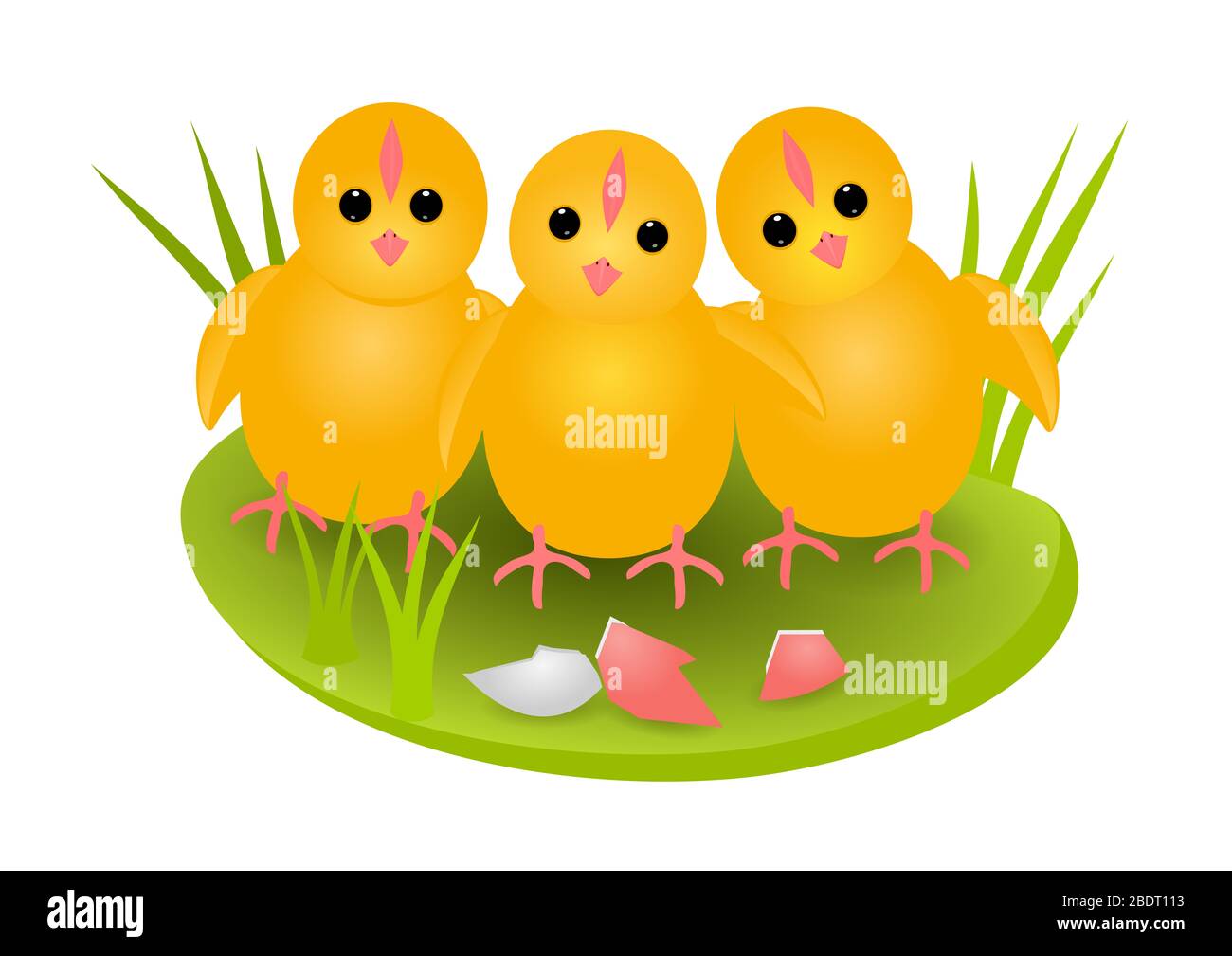 Chicks easter eggs on Cut Out Stock Images & Pictures - Alamy
