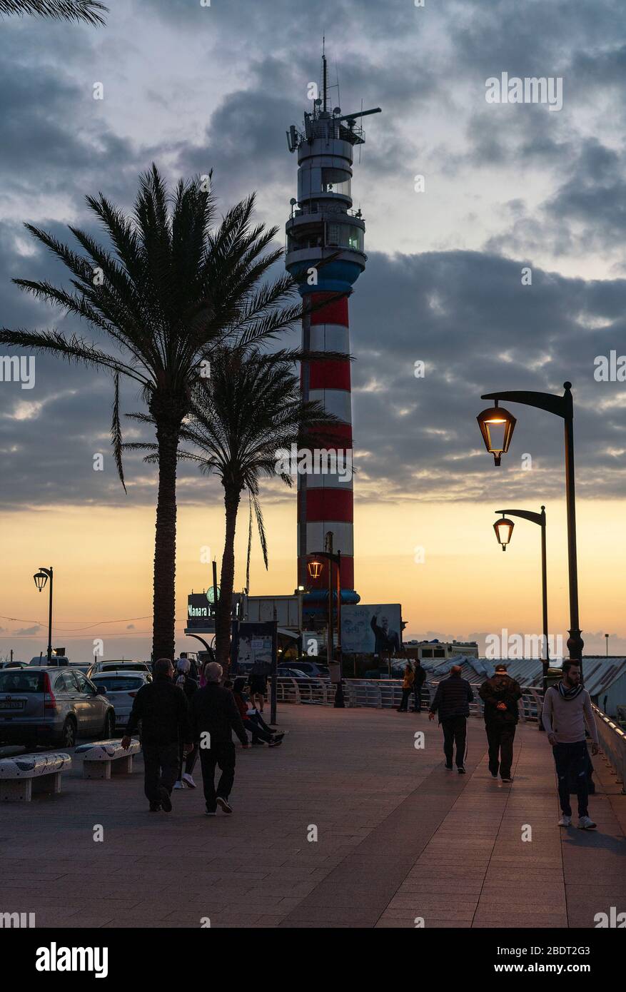Lebanon beirut corniche beirut lighthouse hi-res stock photography and ...