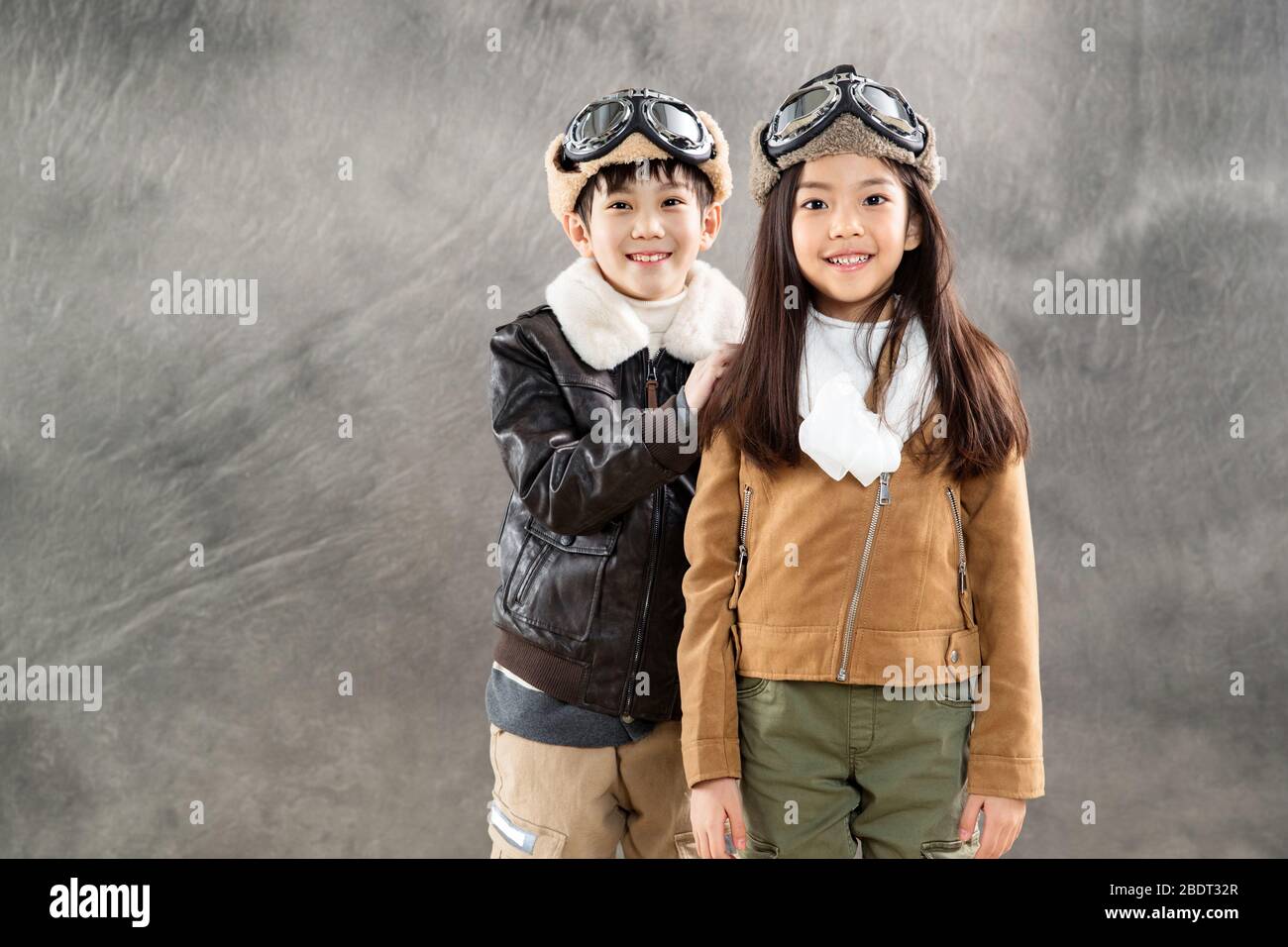 The portrait of a small pilot Stock Photo - Alamy