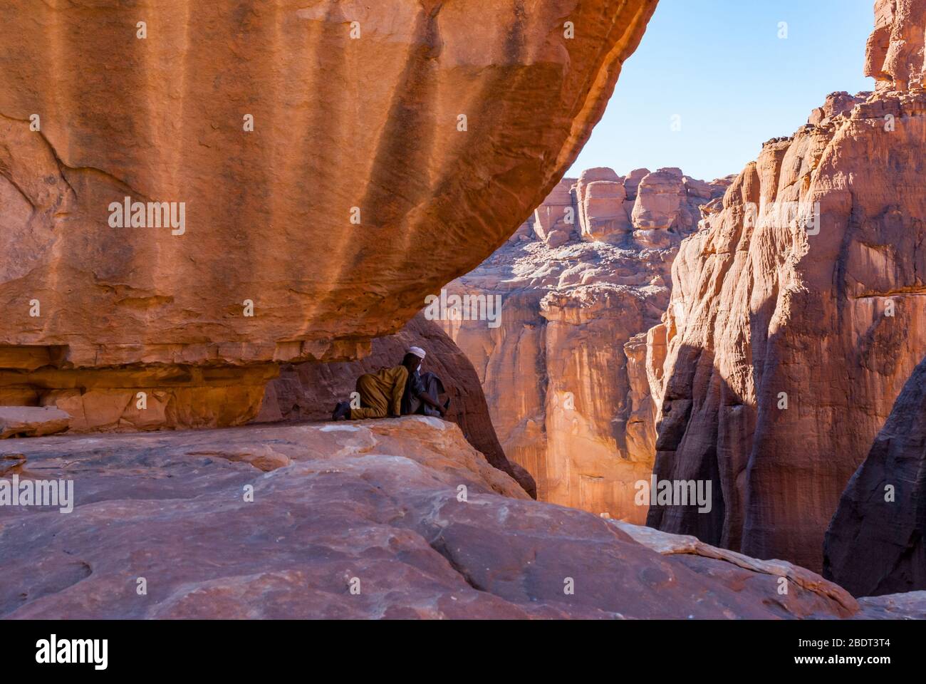 Guelta d'Archei waterhole near oasis, Ennedi Plateau, Chad, Africa ...