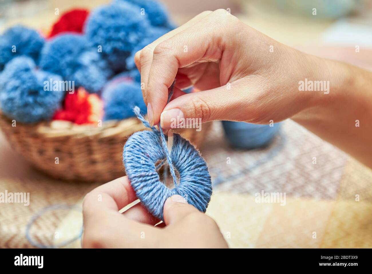Red pompons hi-res stock photography and images - Alamy