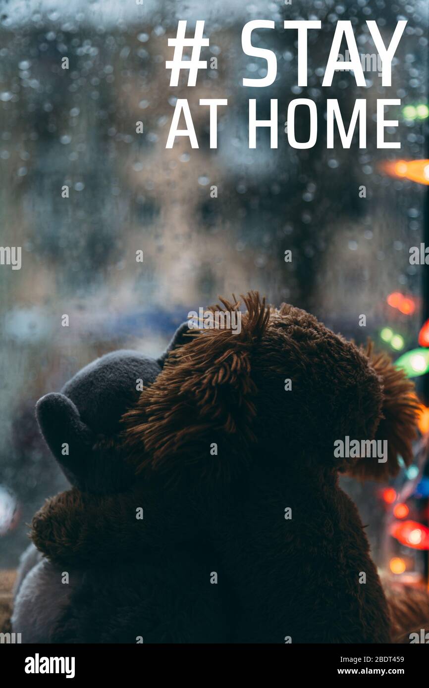 Stay home stay safe concept. Stay at home social media campaign for ...