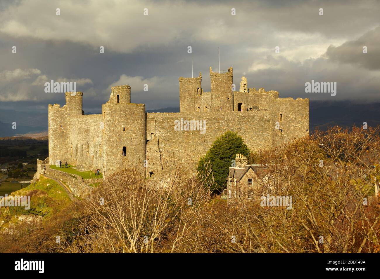 Harlech castle in Snowdonia national park Stock Photo - Alamy