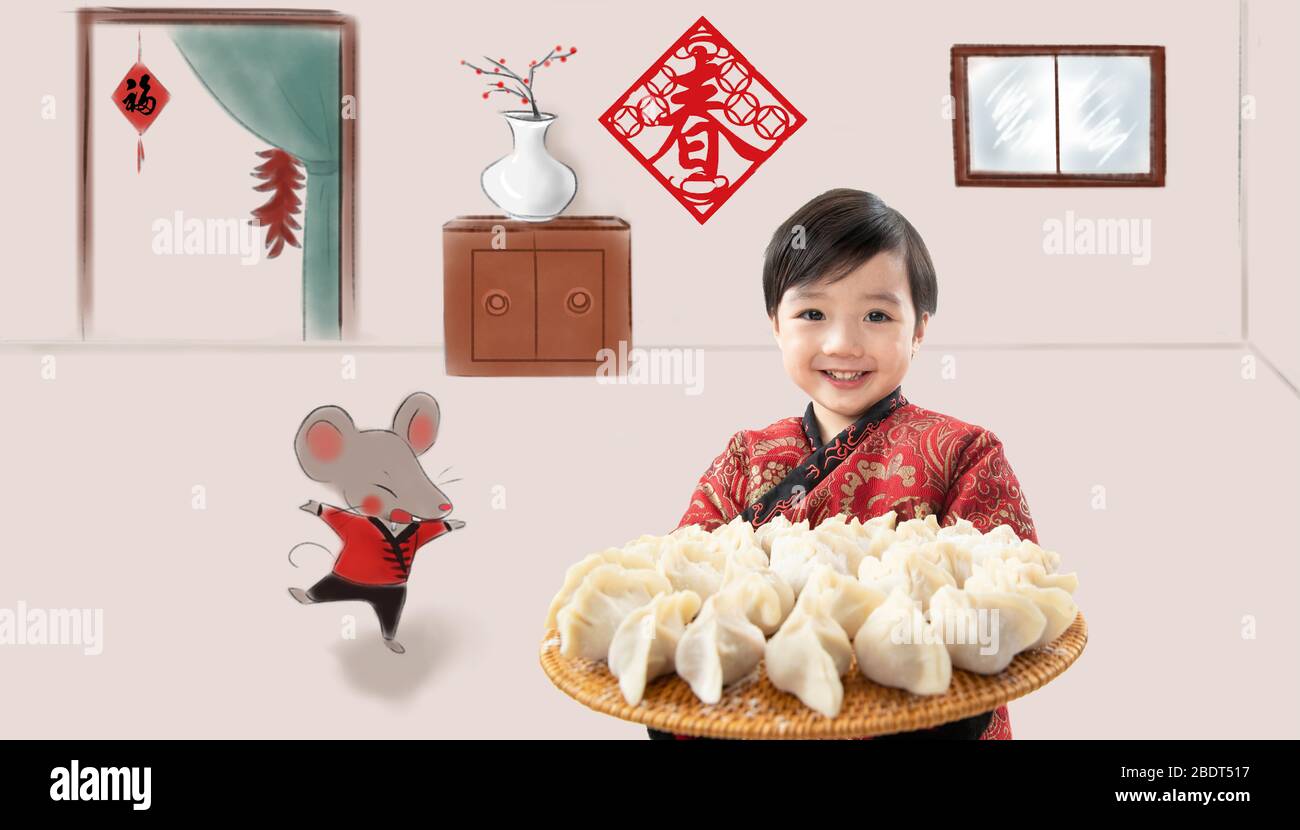 Dumpling cartoon hi-res stock photography and images - Alamy