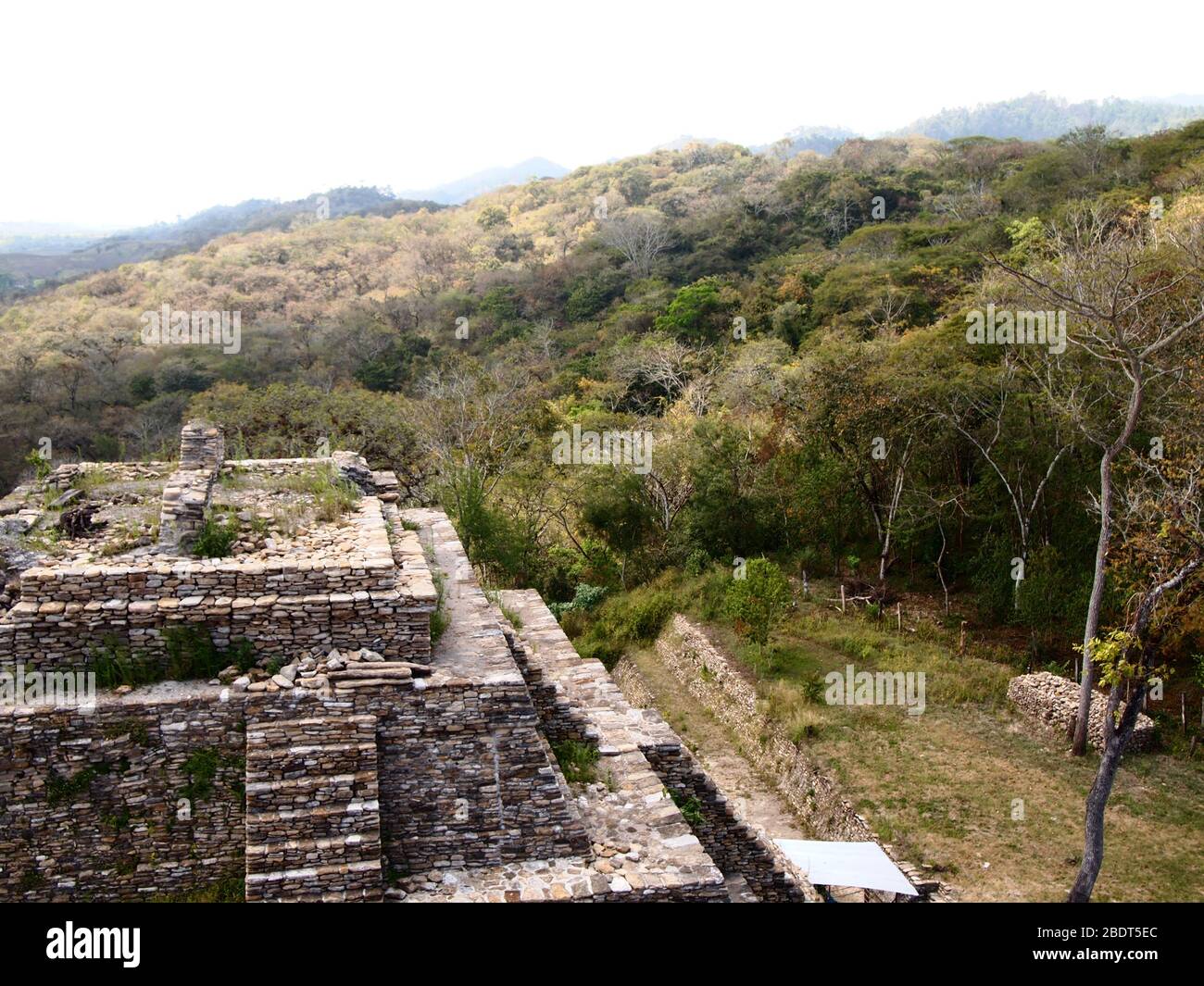 Ruins of the archaeological site of Tonina, a Mayan palace complex in ...
