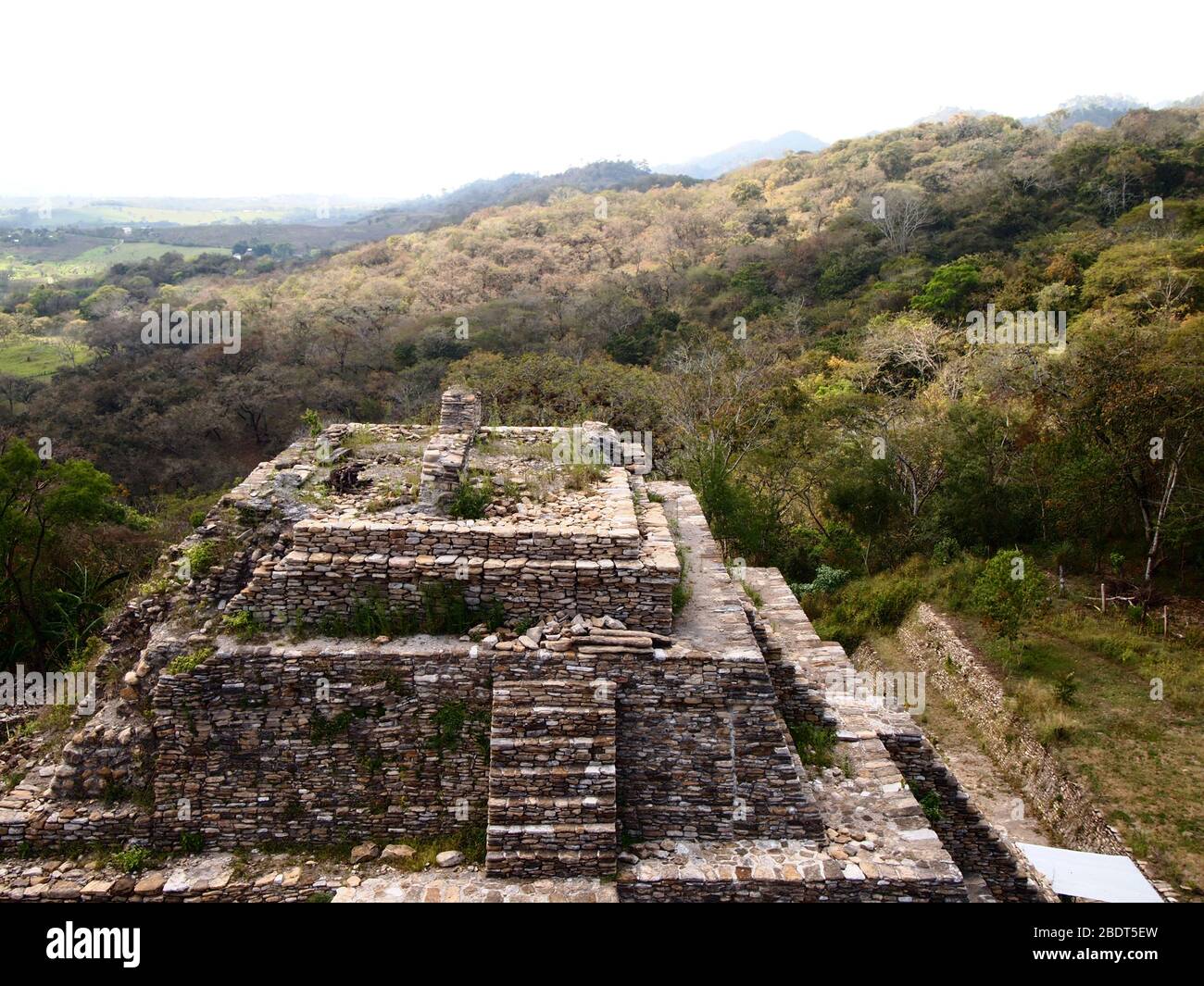 Ruins of the archaeological site of Tonina, a Mayan palace complex in ...