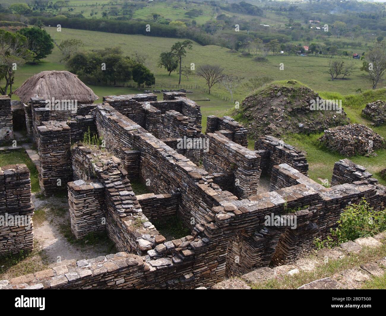 Ruins of the archaeological site of Tonina, a Mayan palace complex in ...