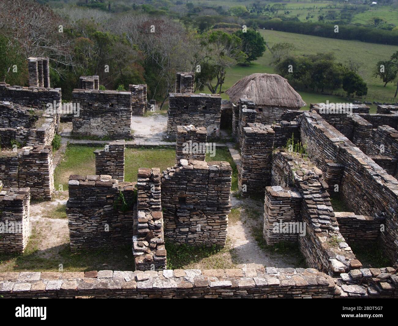 Ruins of the archaeological site of Tonina, a Mayan palace complex in ...