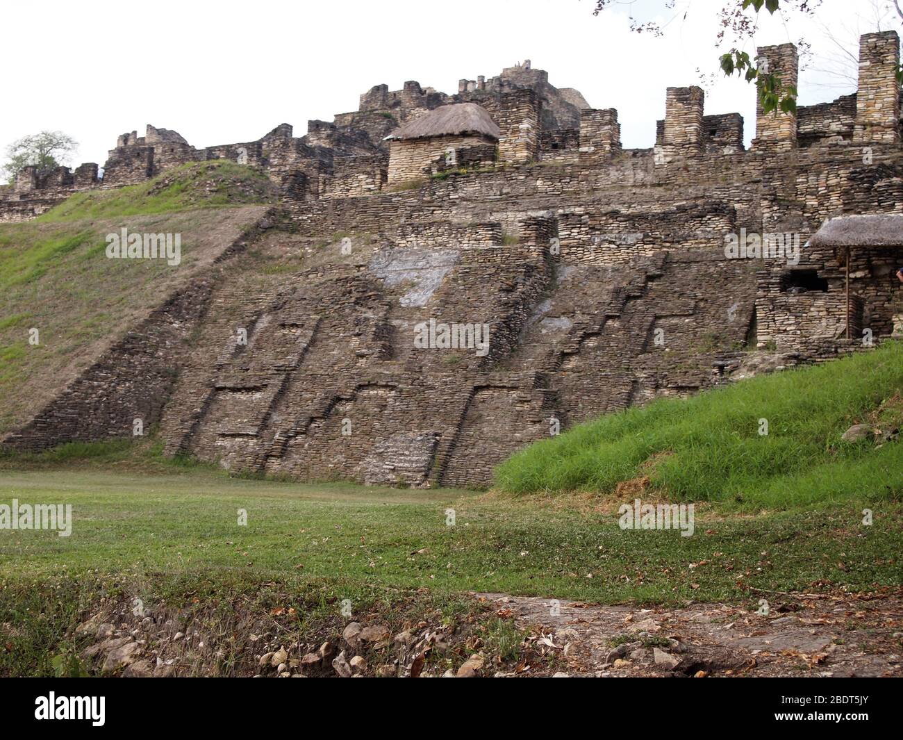 Ruins of the archaeological site of Tonina, a Mayan palace complex in ...