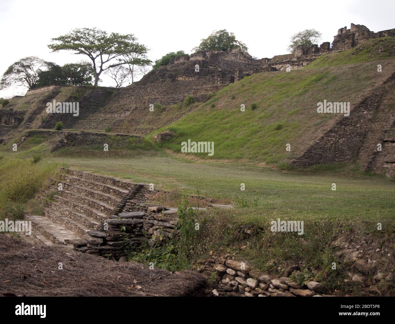 Ruins of the archaeological site of Tonina, a Mayan palace complex in ...