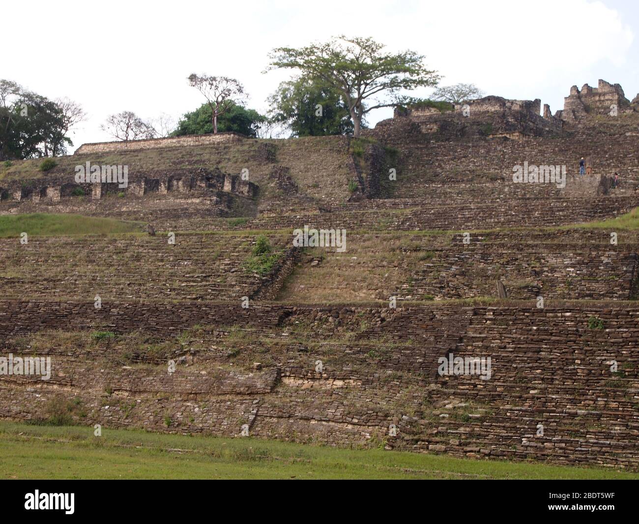 Ruins of the archaeological site of Tonina, a Mayan palace complex in ...