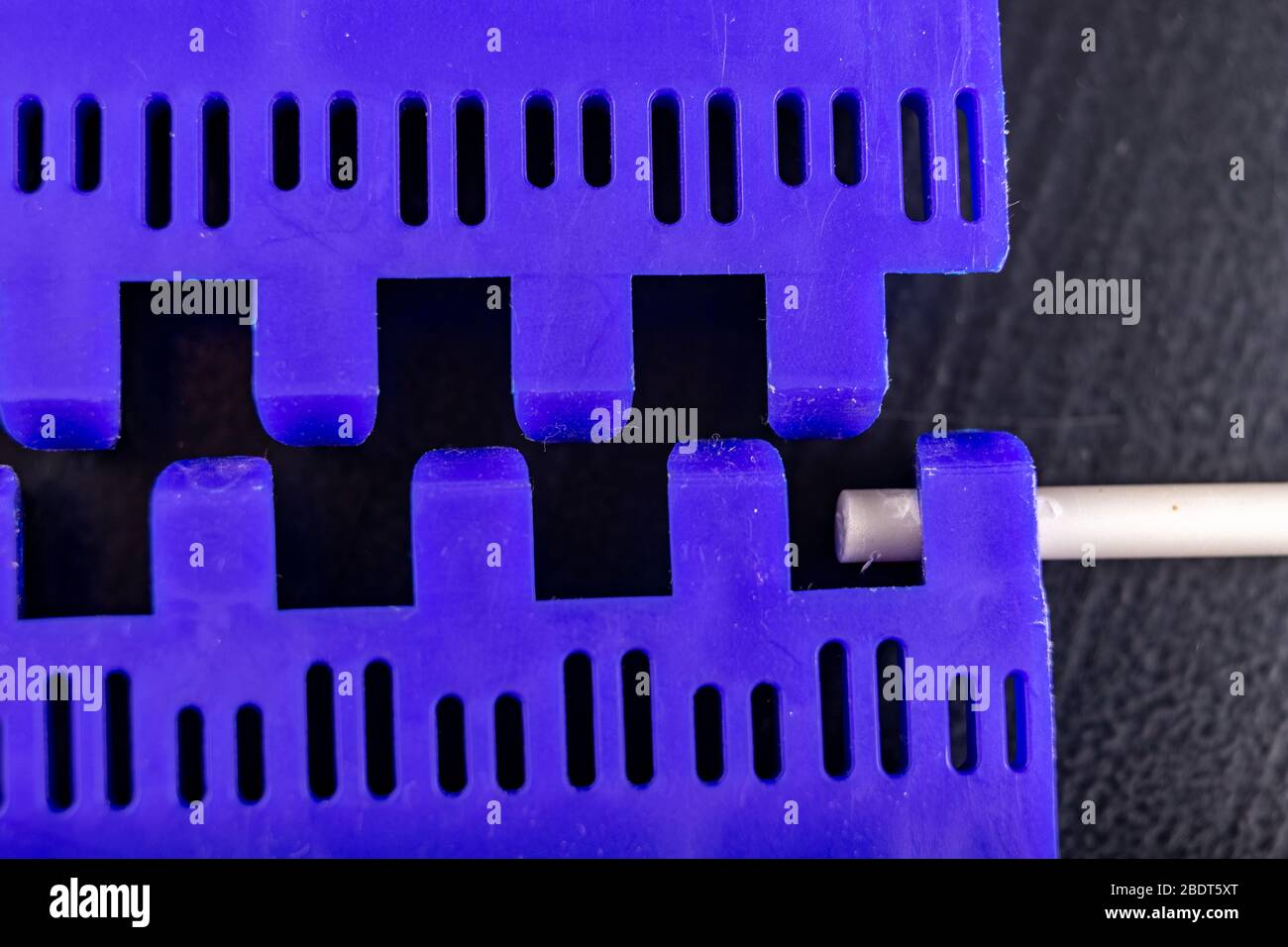 Plastic modular belt. Accessories for the food industry. Dark ...