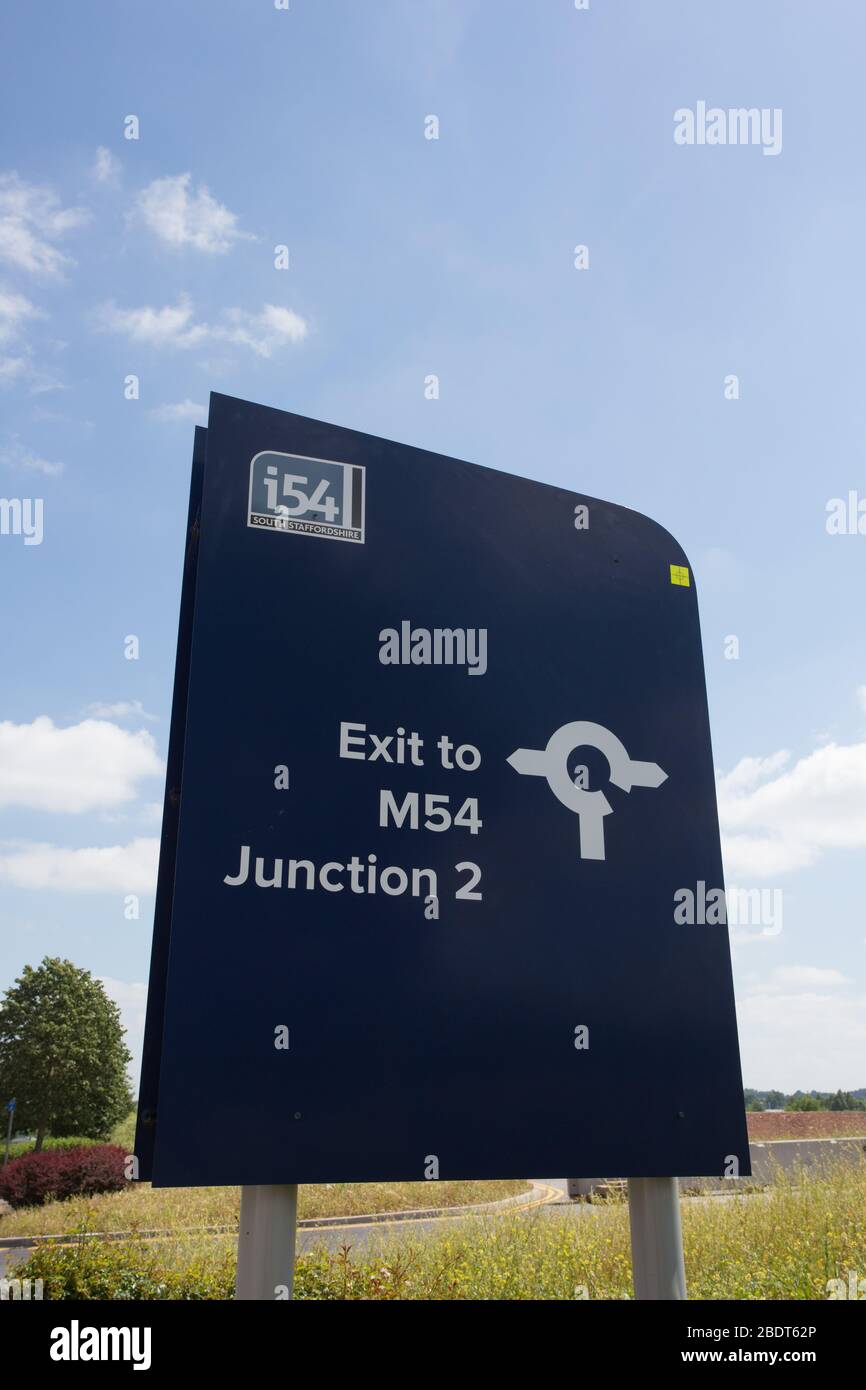 Signage at i54 Business Park, near Wolverhampton Stock Photo - Alamy