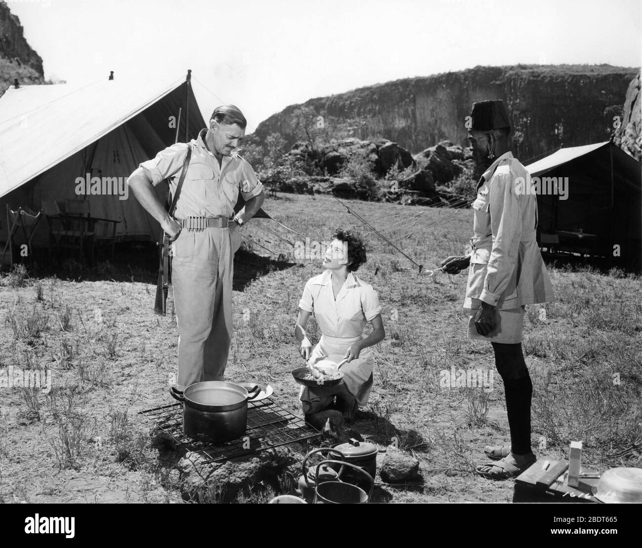 CLARK GABLE and AVA GARDNER in MOGAMBO 1953 director JOHN FORD ...