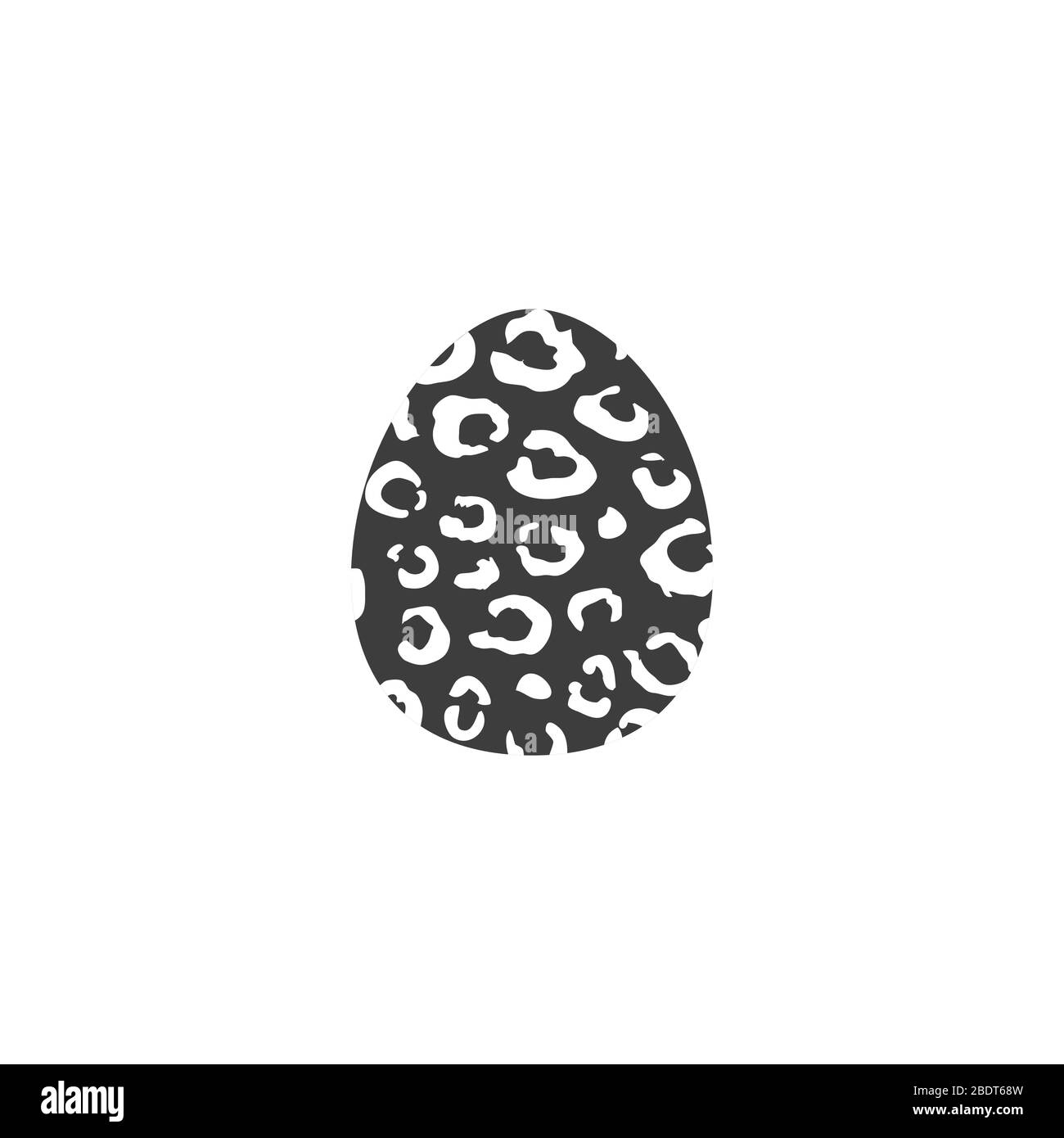 Cute easter chicken egg shell vector vectors Black and White Stock ...